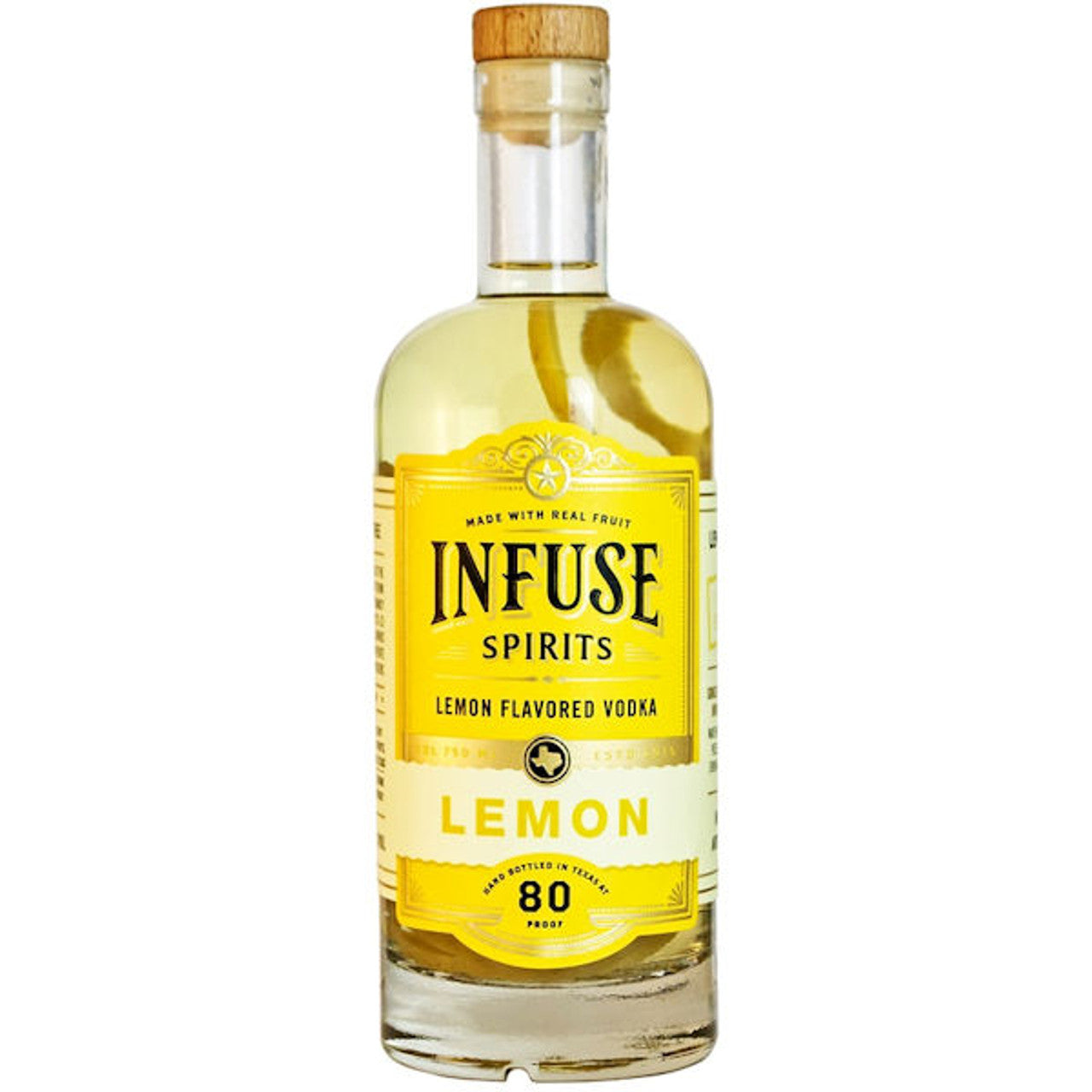 Infuse Spirits Vodka Lemon Real Fruit Gluten Free 750ML – Remedy Liquor