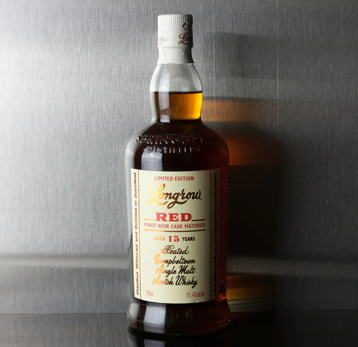 LONGROW RED SCOTCH SINGLE MALT PINOT NOIR CASK MATURED 15YR 750ML ...