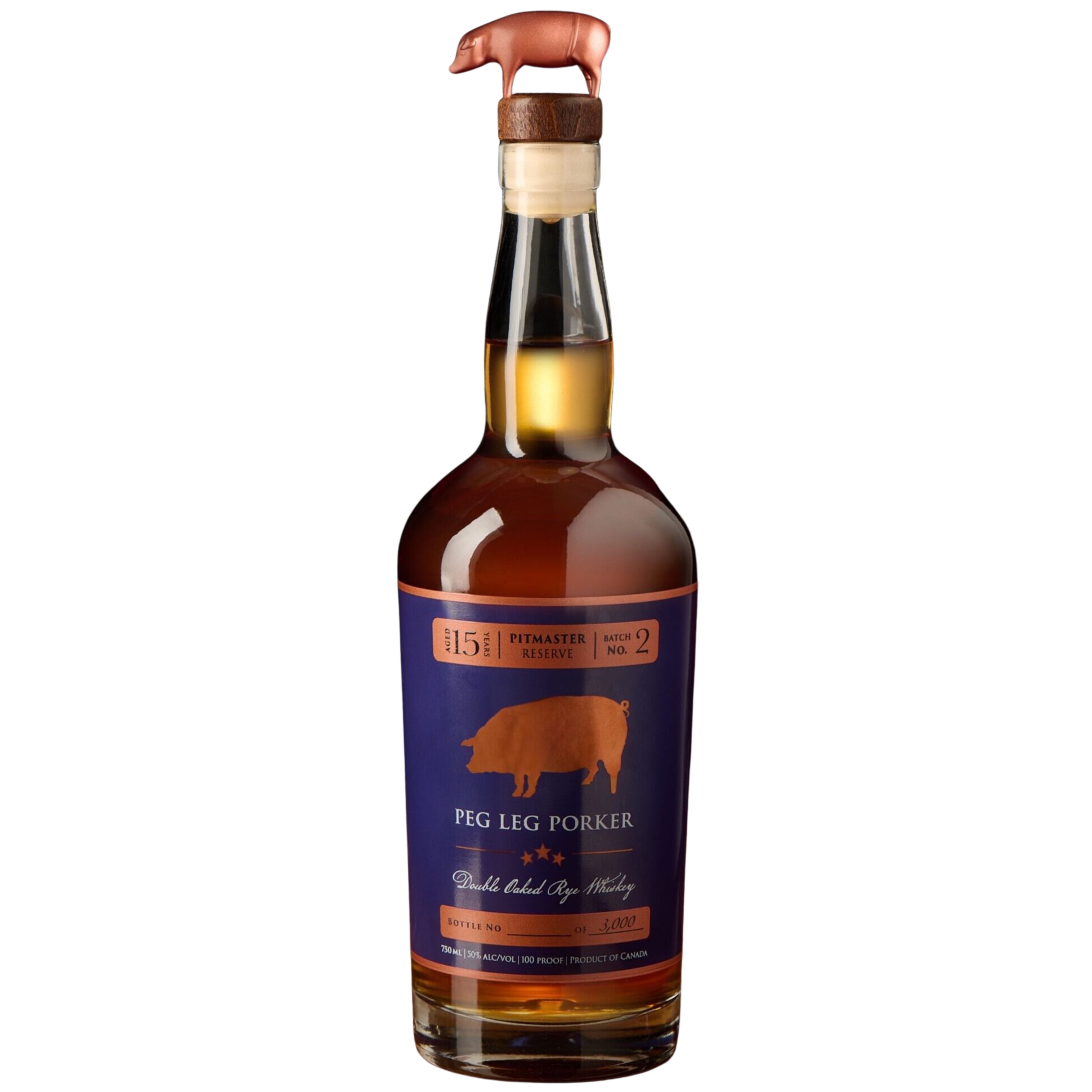 Peg Leg Porker Whiskey Rye Pitmaster Reserve 15YR Tennessee 750ML ...