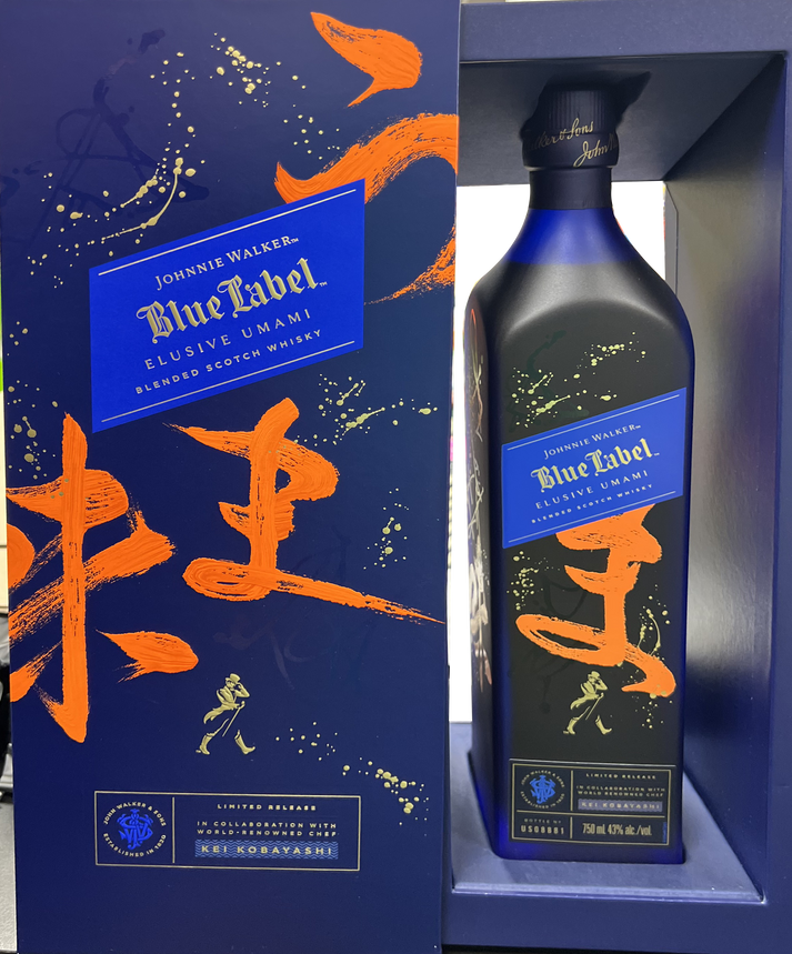 JOHNNIE WALKER SCOTCH BLENDED BLUE LABEL LIMITED ELUSIVE UMAMI RELEASE ...