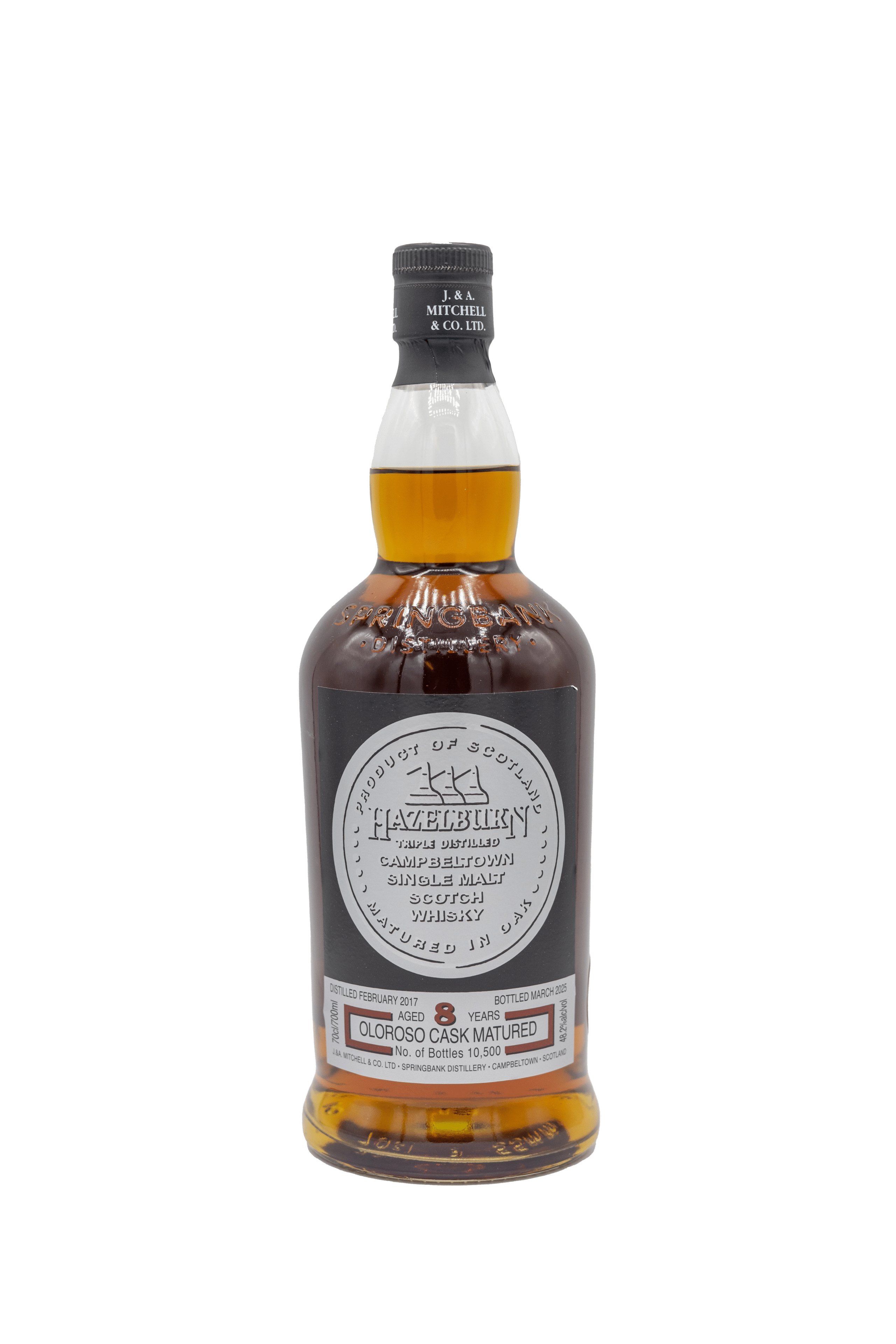 Hazelburn Scotch Single Malt Oloroso Cask Matured Campbeltown 8YR 700ML ...