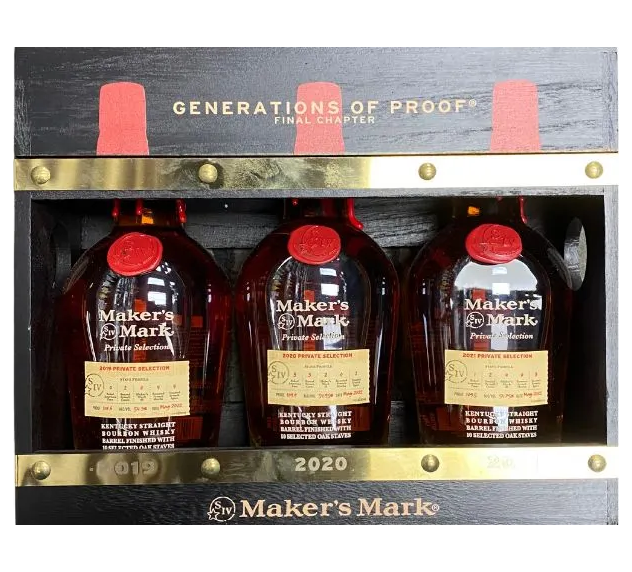 MAKERS MARK GENERATIONS OF PROOF BOURBON PRIVATE SELECTION (2019, 2020 ...