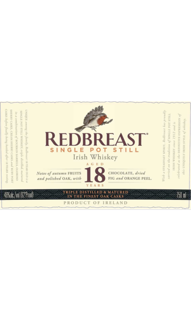 Redbreast 18 Year Irish Pot Still Whiskey 750ML | New Redbreast Whiskey ...