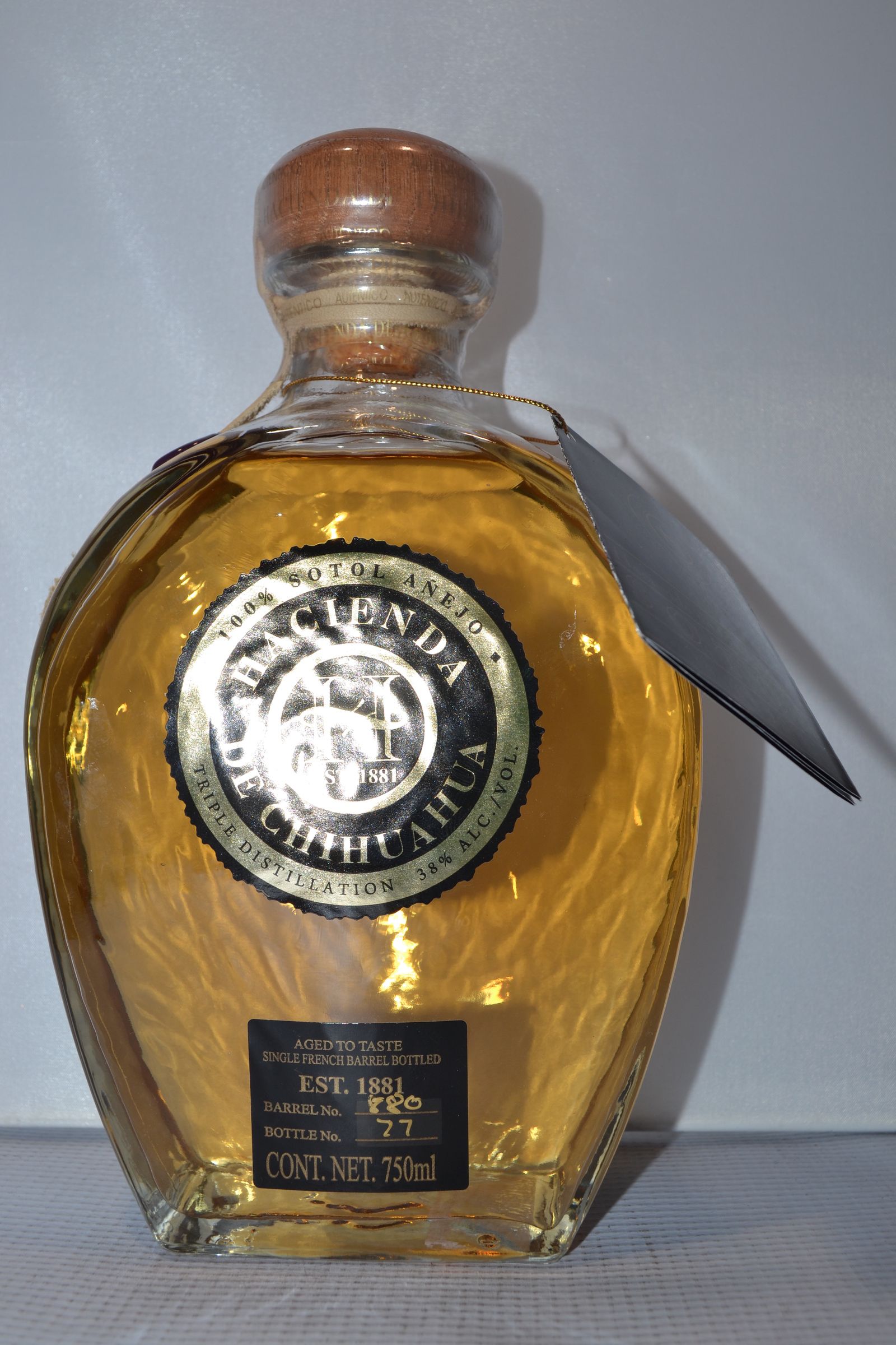 Hacienda de Chihuahua Sotol Tequila Anejo 750ML - Remedy Liquor