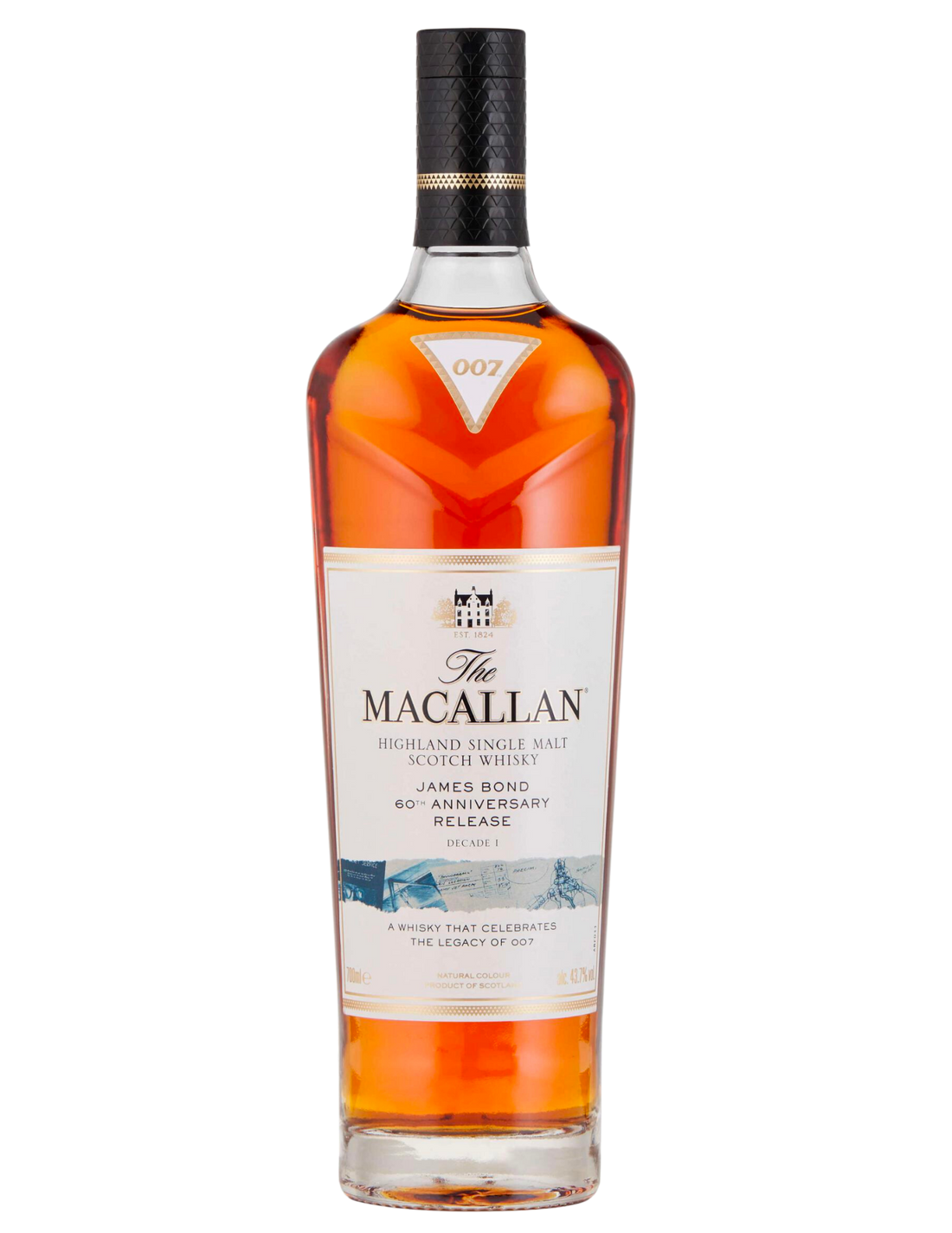 MACALLAN JAMES BOND SCOTCH 60TH ANNIVERSARY DECADE 1 EDITION 700ML ...