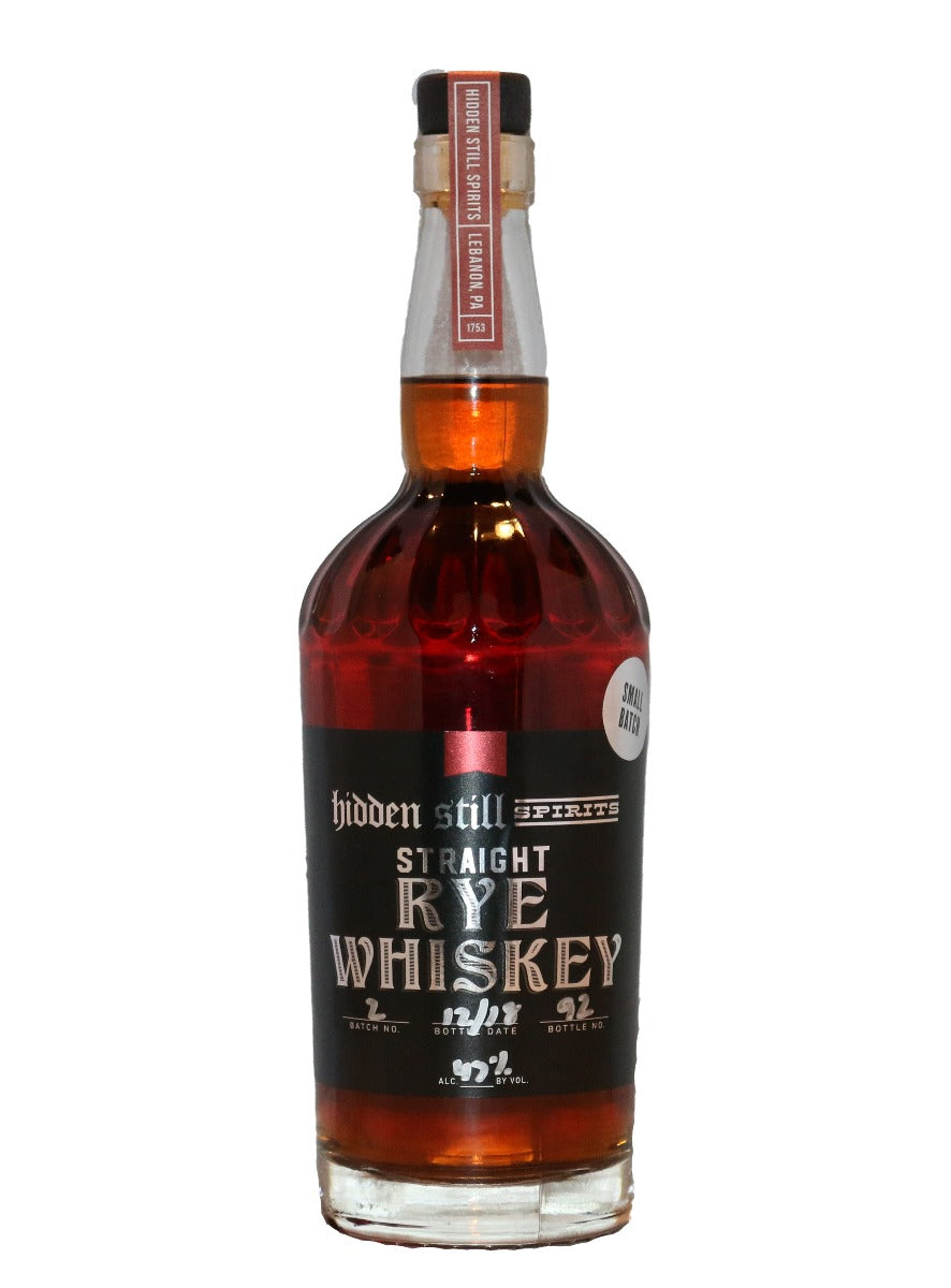 HIDDEN STILL WHISKEY RYE PENNSYLVANIA MINIMUM 2YR 750ML – Remedy Liquor