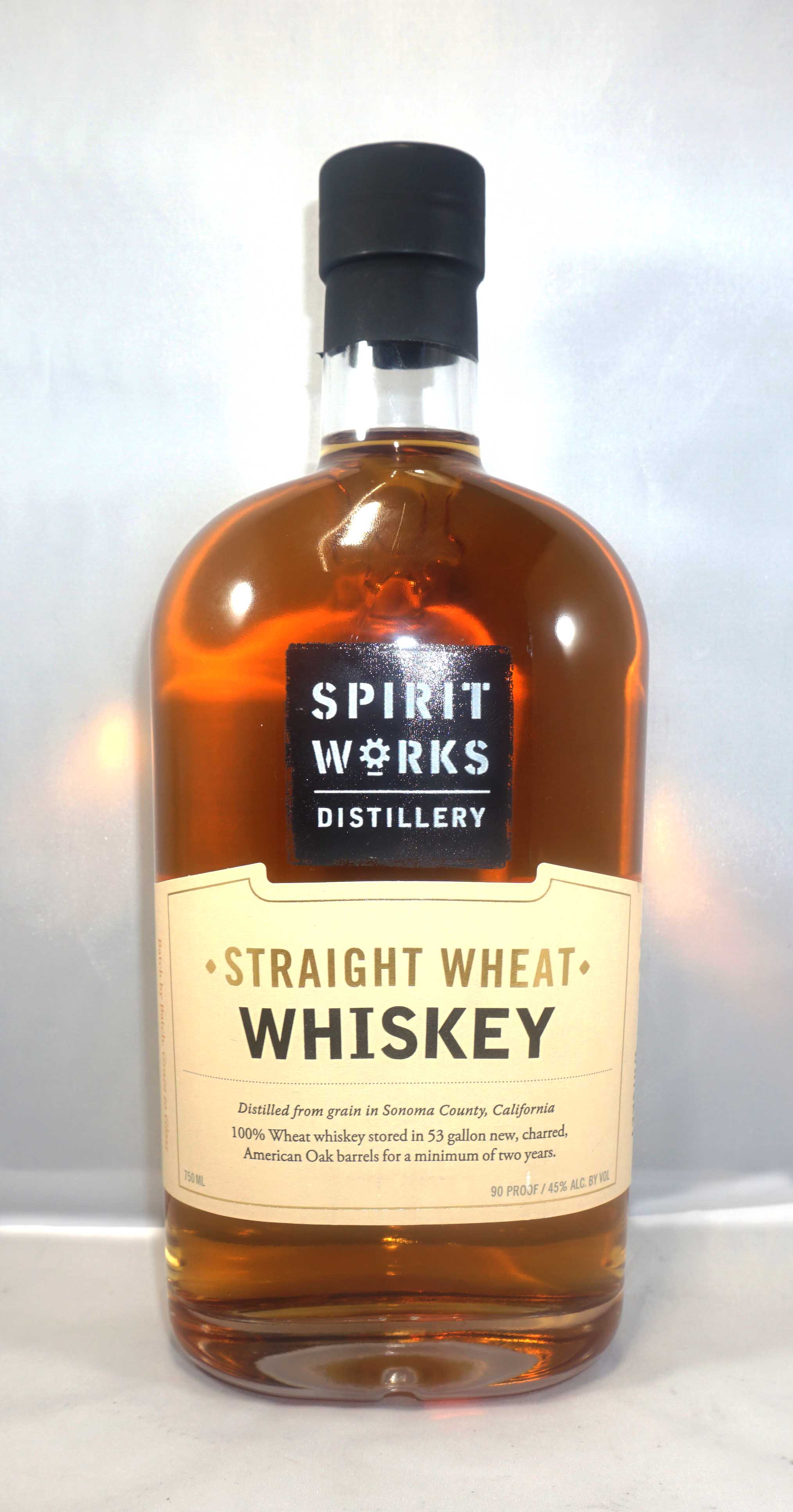 SPIRIT WORKS WHISKEY STRAIGHT WHEAT CALIFORNIA 90PF 750ML – Remedy Liquor
